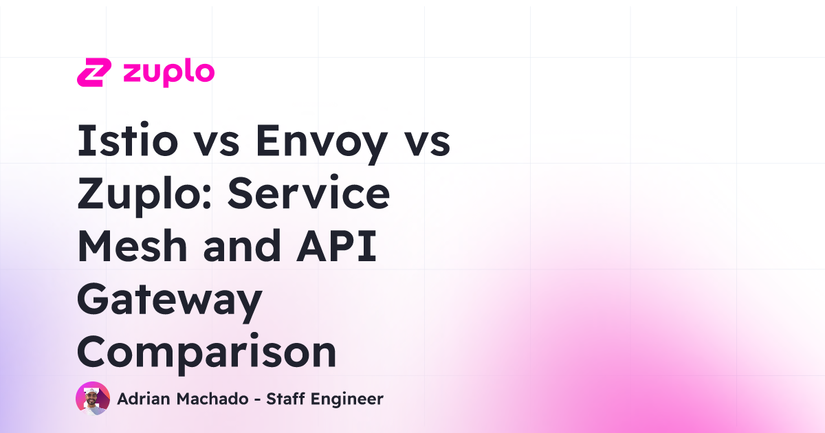 Istio vs Envoy vs Zuplo: Service Mesh and API Gateway Comparison | Zuplo Learning Center