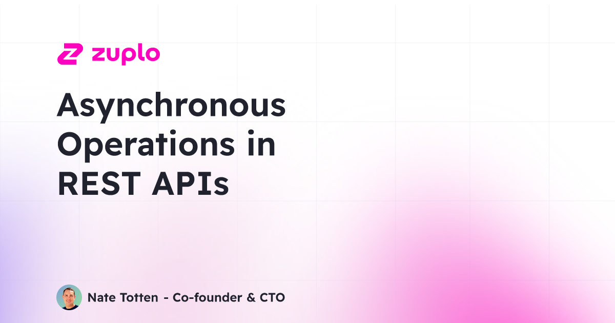 Asynchronous Operations in REST APIs: Managing Long-Running Tasks | Zuplo Learning Center